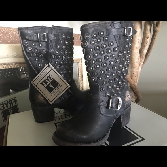 Frye | Shoes | Frye Distressed Leather Moto Boot | Poshmark